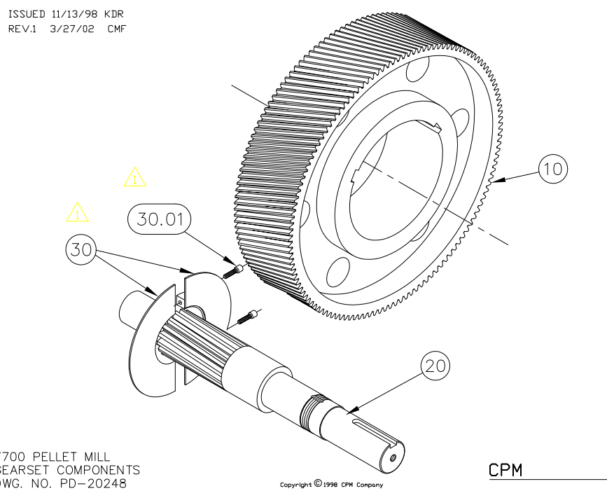 CPM 7726-9 GEARSET WITH OIL SLINGER